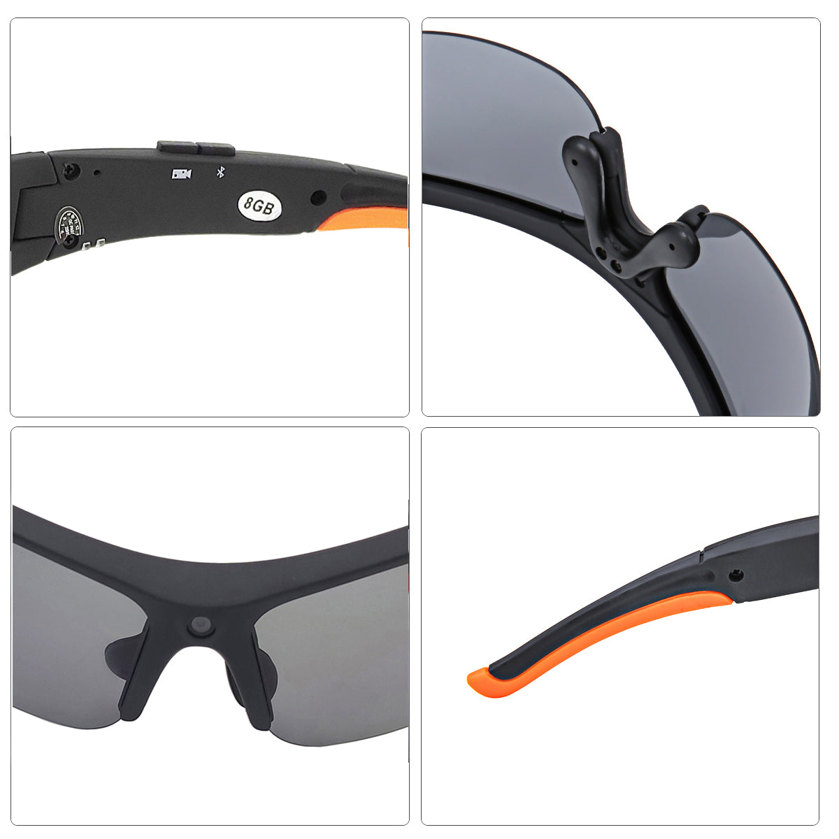 Bluetooth Camera Sunglasses for Men Full HD 1080P Video Recorder Camer ...